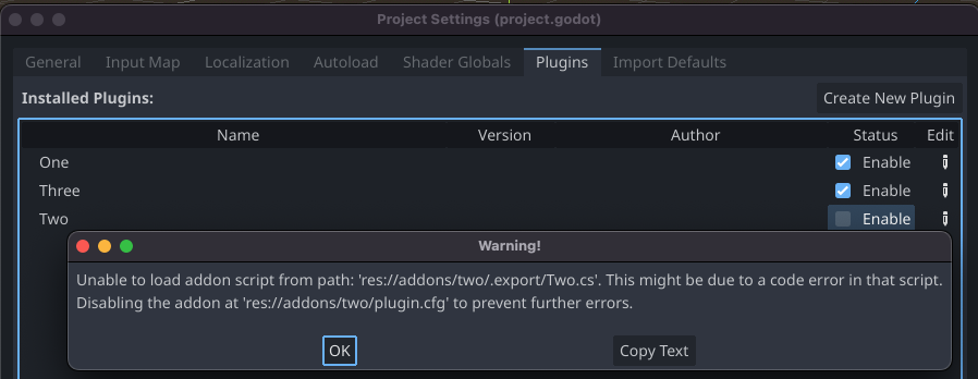 C Plugin Fails To Load Using Suggested Default Plugin Script Folder 8059
