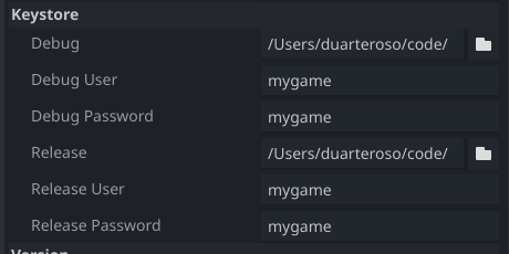 [Android] Android Export does not use signing keys · Issue #85089 · godotengine/godot · GitHub
