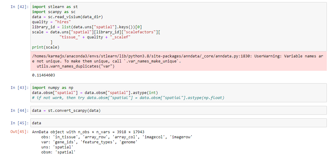 data read in error · Issue #189 · BiomedicalMachineLearning/stLearn · GitHub