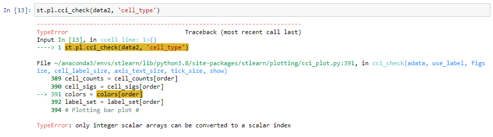 st.pl.cci_check issue · Issue #193 · BiomedicalMachineLearning/stLearn · GitHub