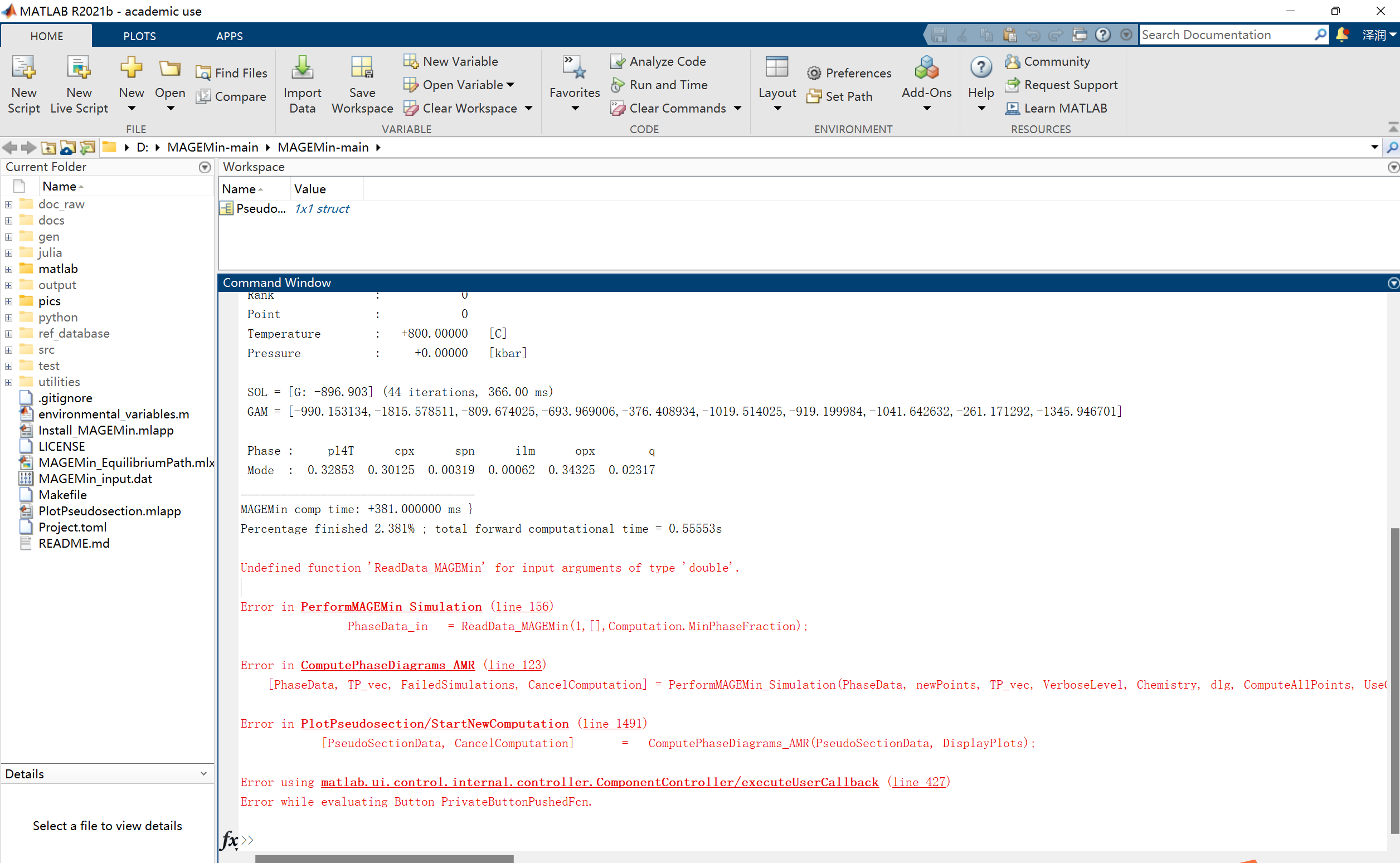 A beginner's problem · Issue #40 · ComputationalThermodynamics/MAGEMin · GitHub