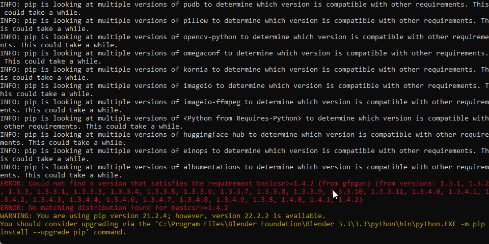 `basicsr` installation error · Issue #64 · carson-katri/dream-textures · GitHub