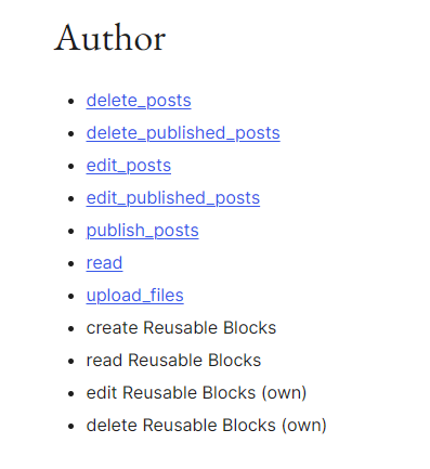 [HelpHub] Content review - Capability/Role list oddities about reusable blocks · Issue #728 ...