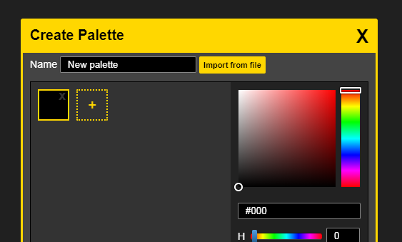[Enhancement] Choose from preset of palettes when importing palette ...