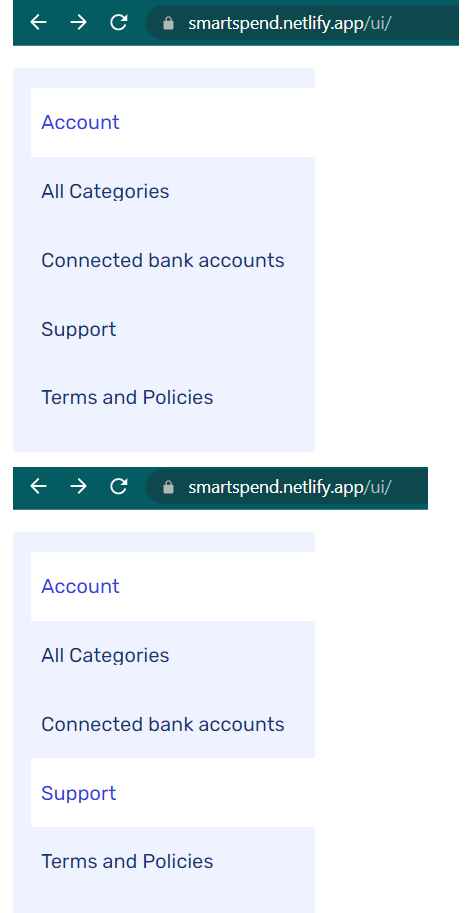 [BUG] Account Settings tabs aren't displayed with our design colours ...