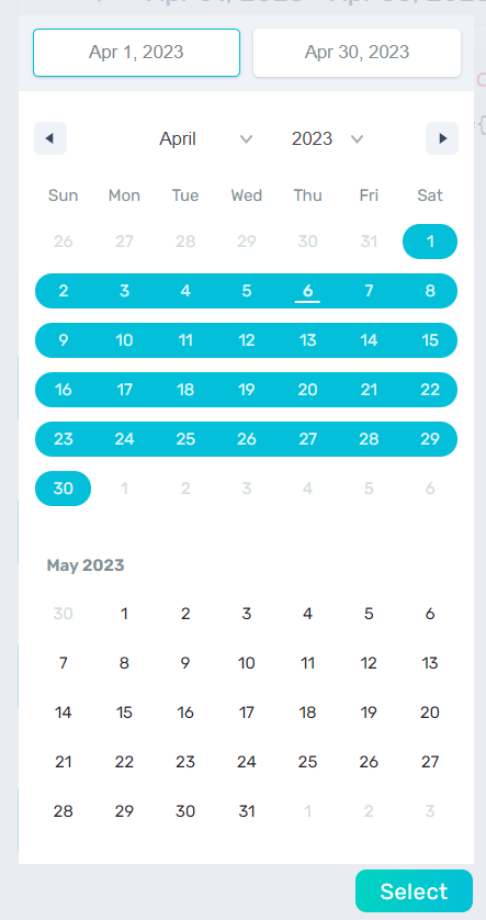 [BUG] Calendar doesn't match the design · Issue #200 ...