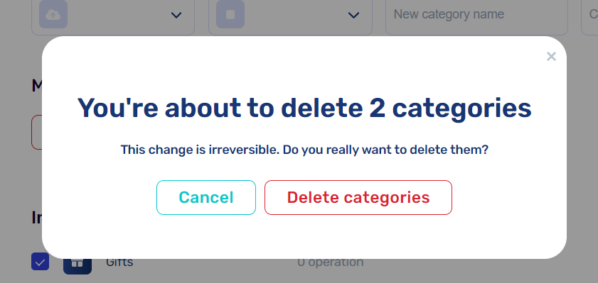 Update modals to confirm Transaction and Categories deletion · Issue ...