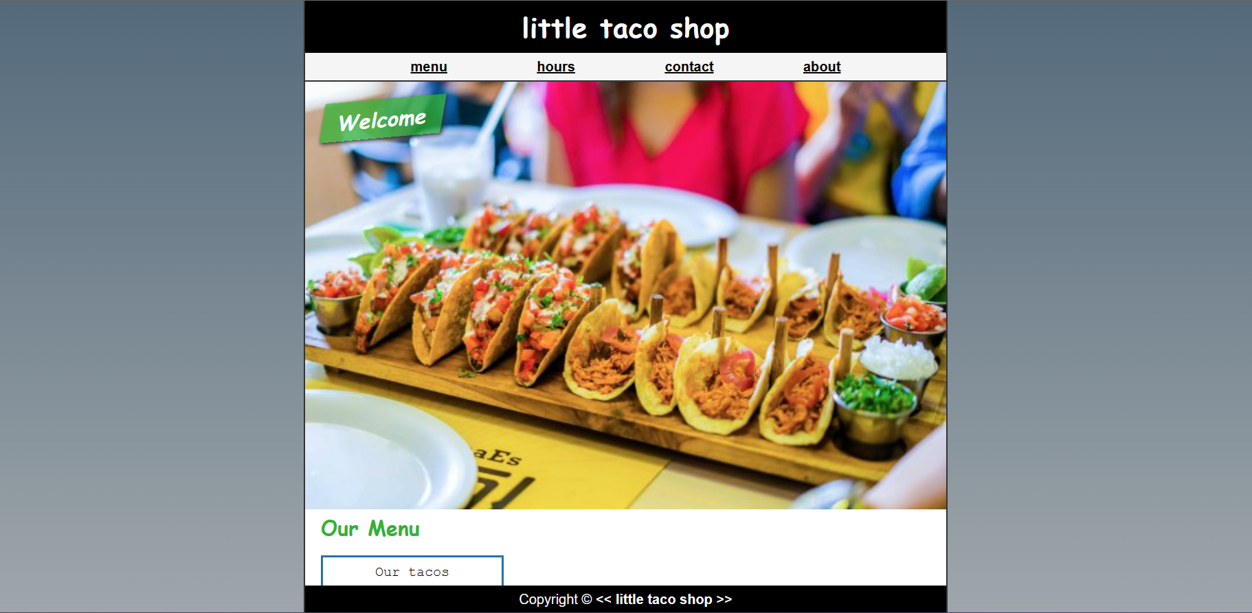 GitHub - ayushmane77/tacos_shop: 🌮🌮 A tantalizing taco-themed website featuring mouthwatering ...