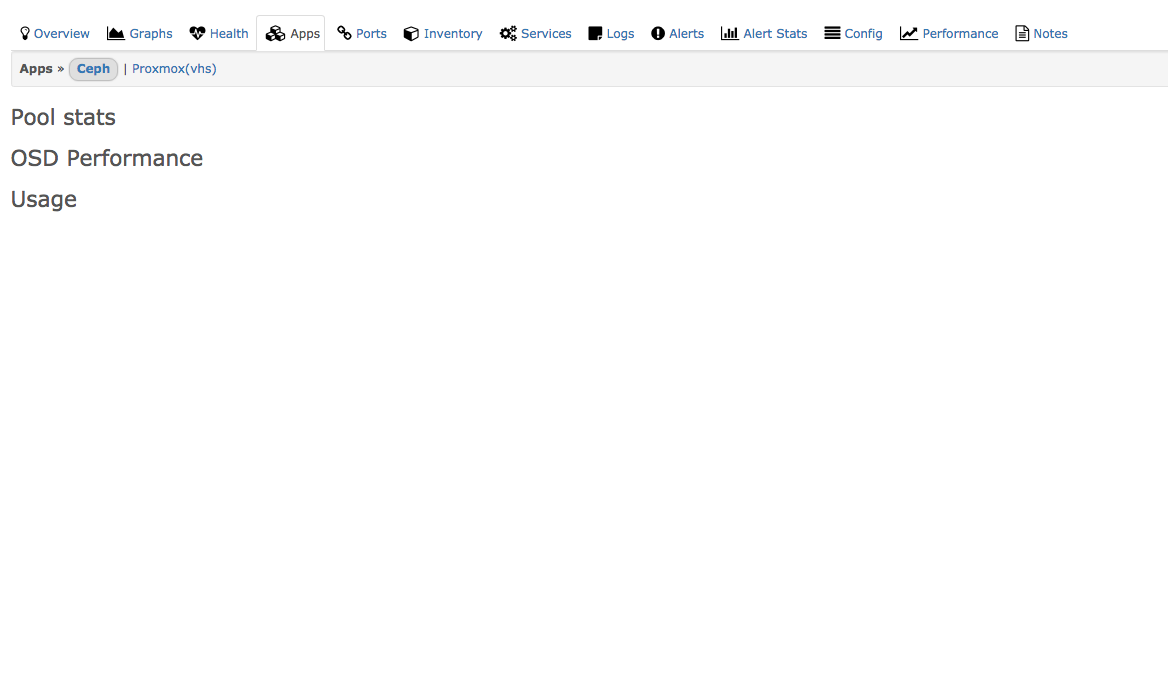 Ceph application overview graphs don't work · Issue #4046 · librenms/librenms · GitHub