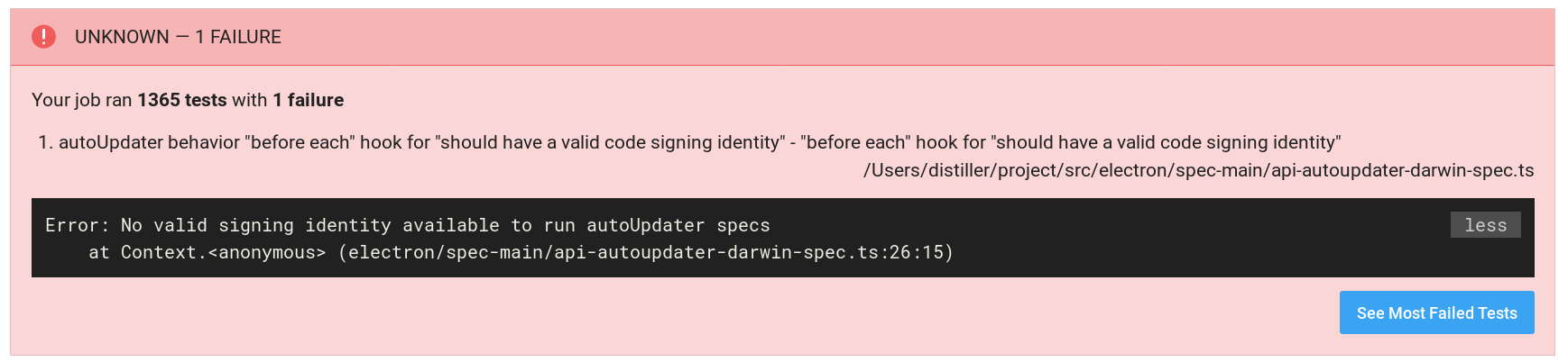 macOS autoUpdater spec fails on PRs from forks · Issue #17649 ...