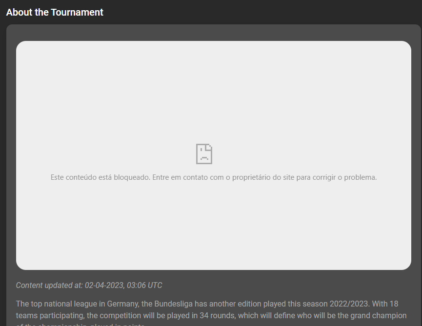 Tournaments Videos Not Loading and Content Blocked · Issue #1236 ...