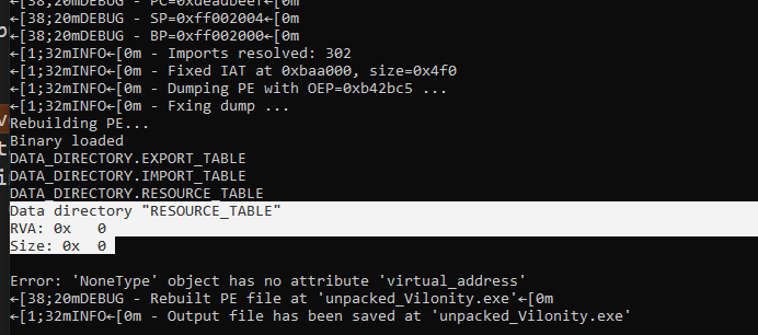 Resource Table Is Empty · Issue 73 · Ergrelet Unlicense · Github