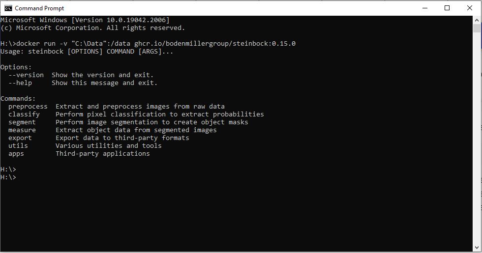 Steinbock container keeps exiting · Issue #149 · BodenmillerGroup/steinbock · GitHub