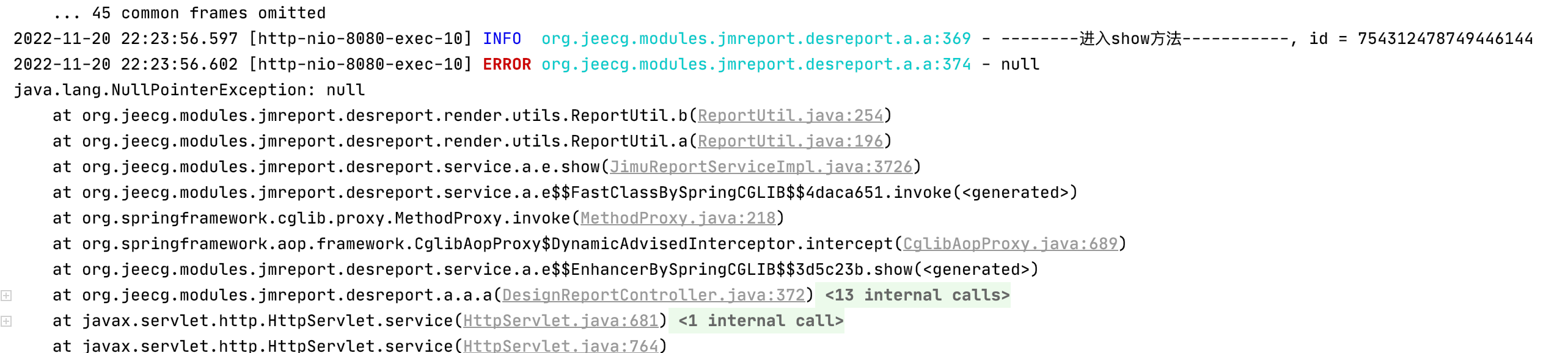 编辑了内容,突然预览打开不了了,保错提示null · Issue 1449 · Jeecgbootjimureport · Github