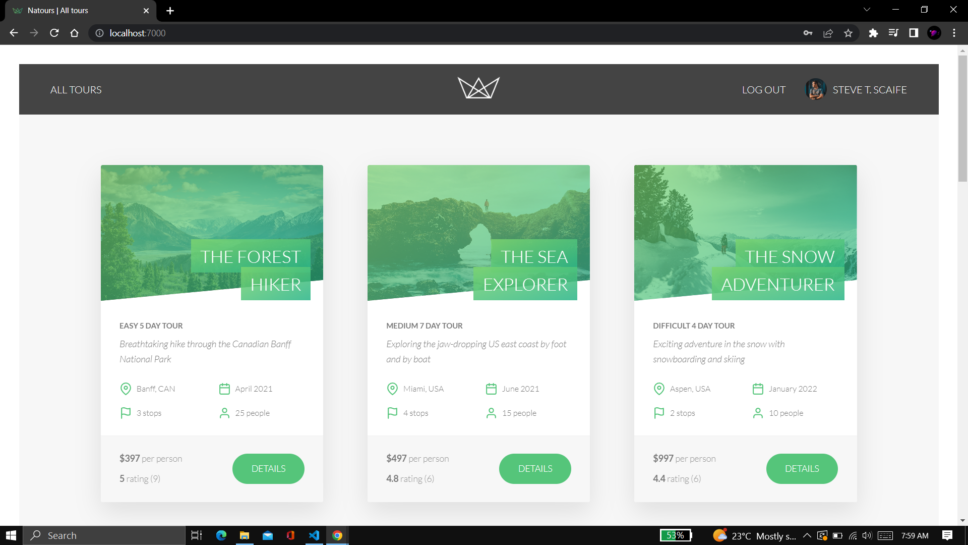 GitHub - aravindpj/Natours: Natours is a Tour booking web application,build in a node js express ...