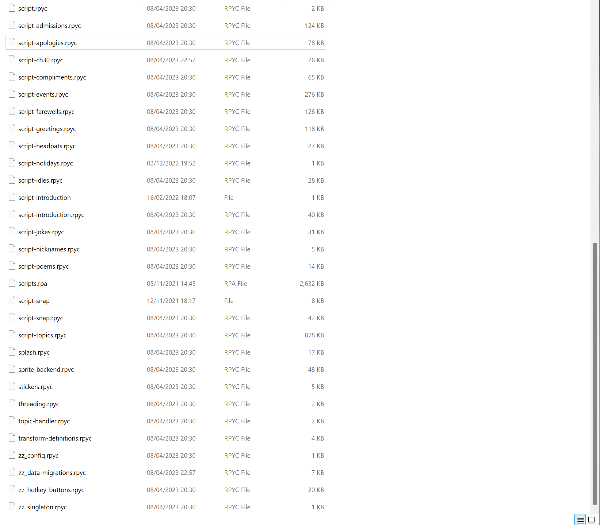red rpy files after update. · Issue #601 · Just-Natsuki-Team/NatsukiModDev · GitHub