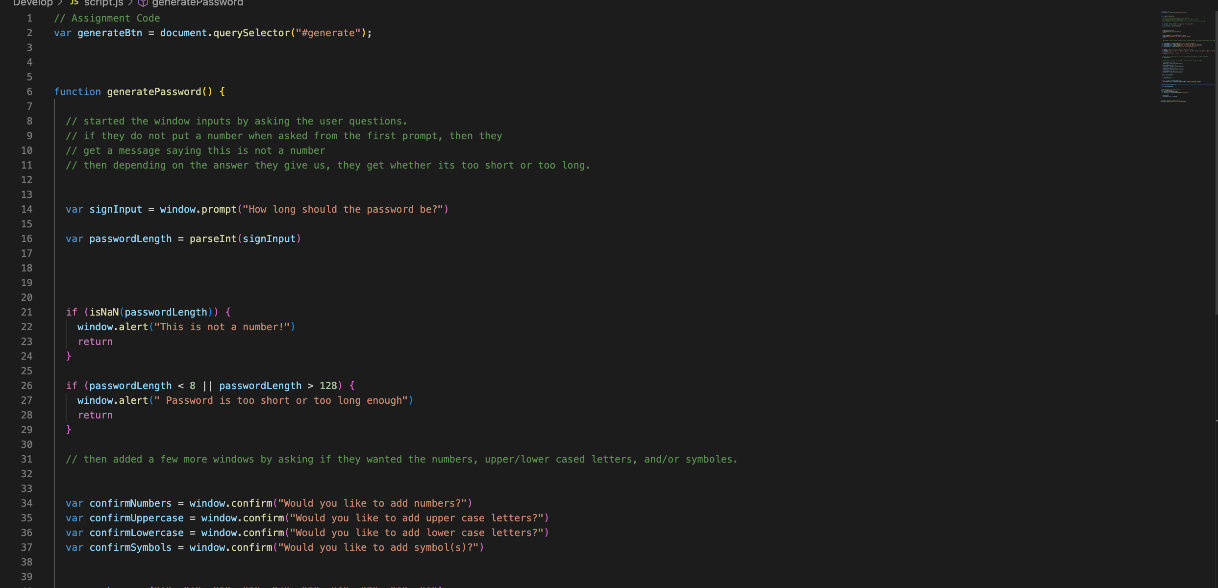 GitHub - dorozco4/Password-Generator