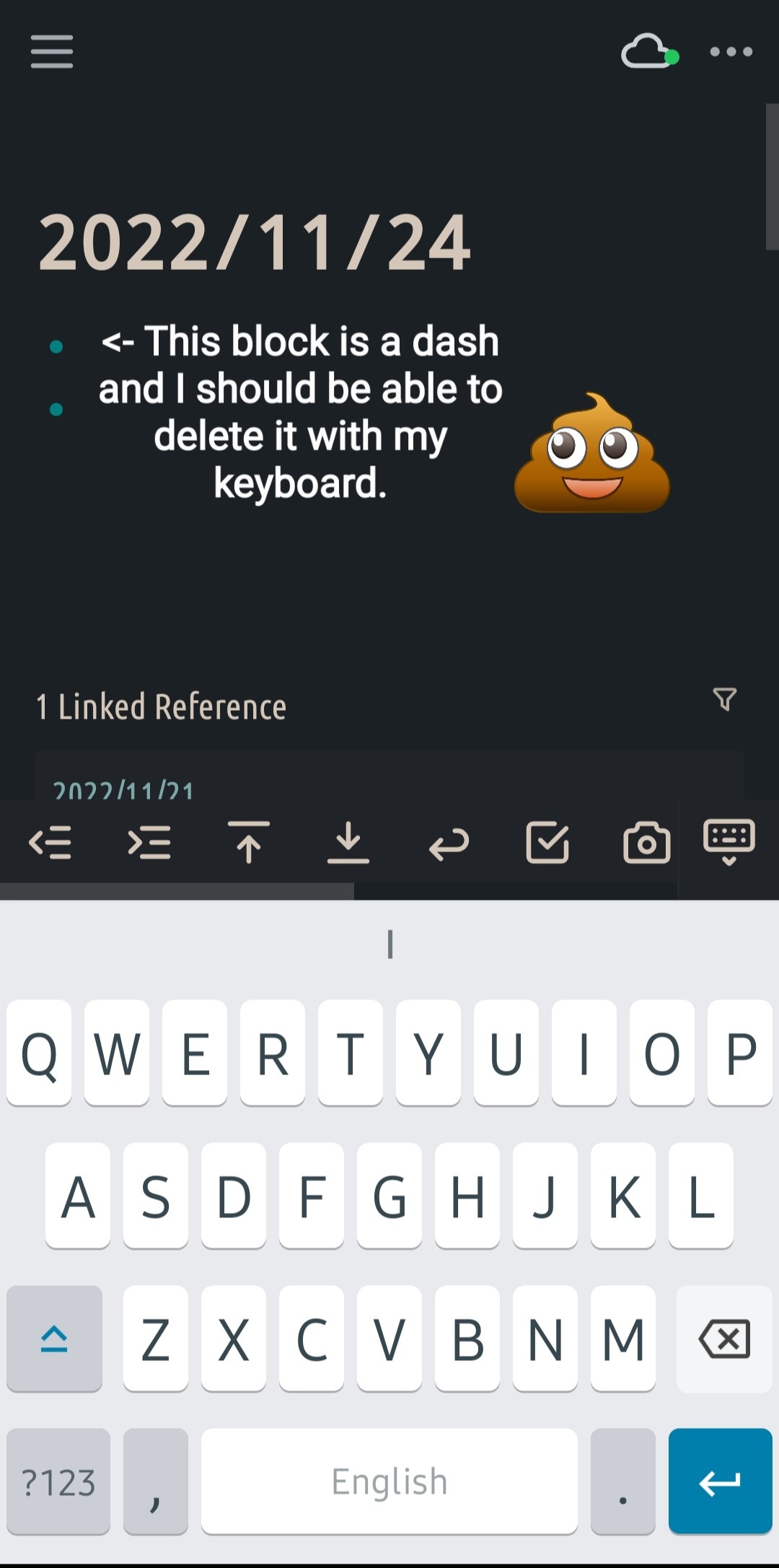 Backspace doesn't trigger delet action on "empty" line · Issue #729 · openboard-team/openboard ...