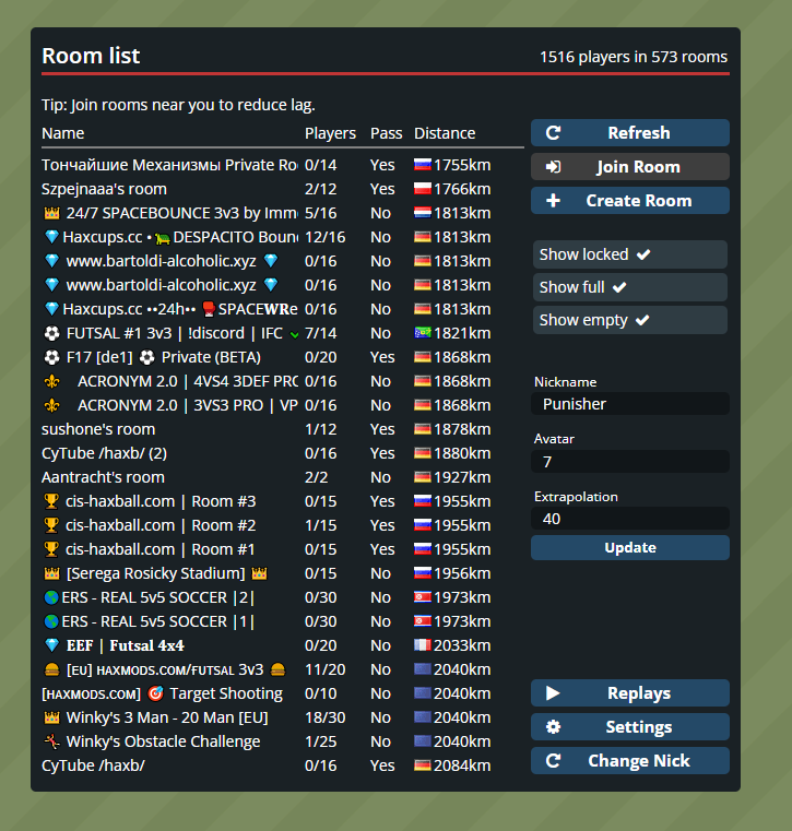 Filters location · Issue #1929 · haxball/haxball-issues · GitHub