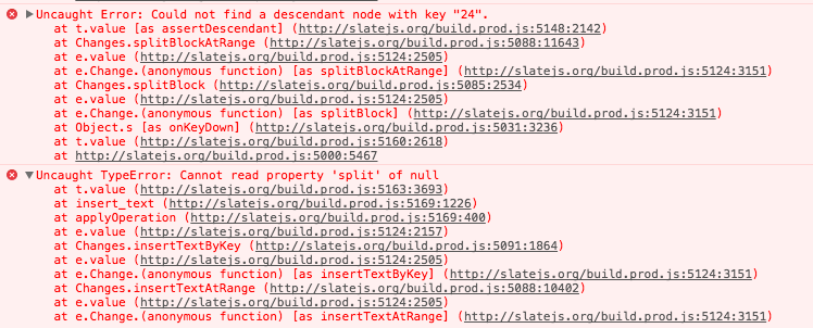 Enter on selected link causes error · Issue #1562 · ianstormtaylor/slate · GitHub