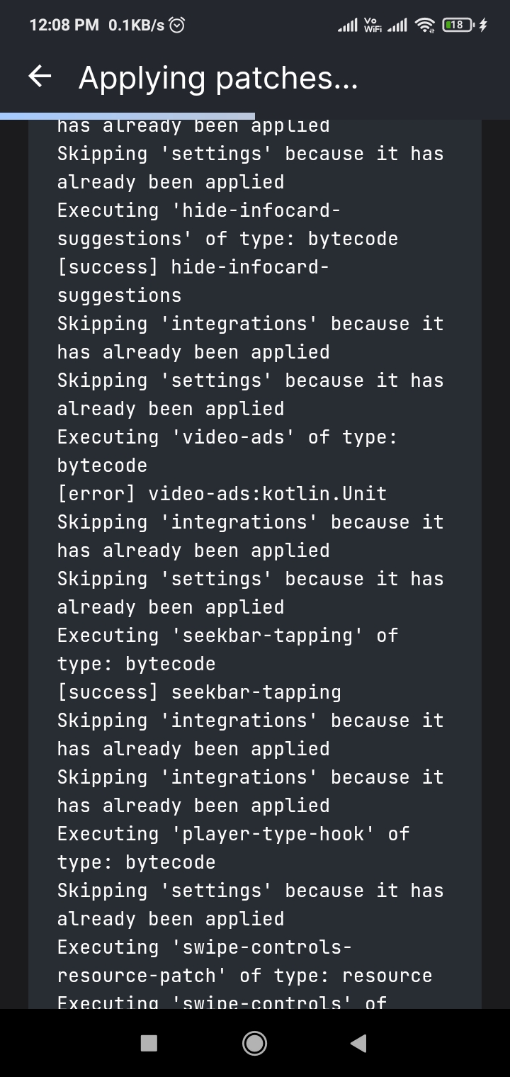 Video Ads Patch Bug · Issue #446 · ReVanced/revanced-manager · GitHub
