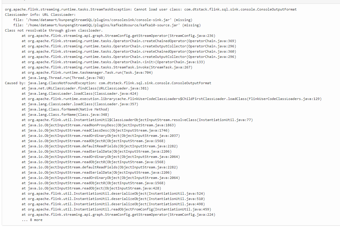 yarn-per 提交报错 · Issue #101 · DTStack/flinkStreamSQL · GitHub