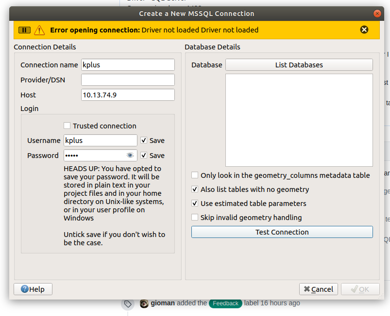 Connect To Mssql From Ubuntu · Issue 42805 · Qgisqgis · Github