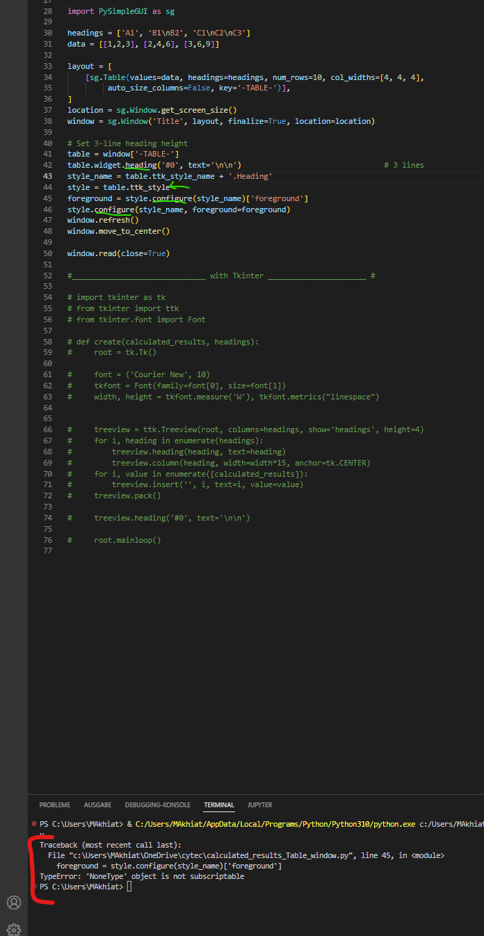 [Question] How to set the line height of heading for a Table element · Issue #5921 · PySimpleGUI ...