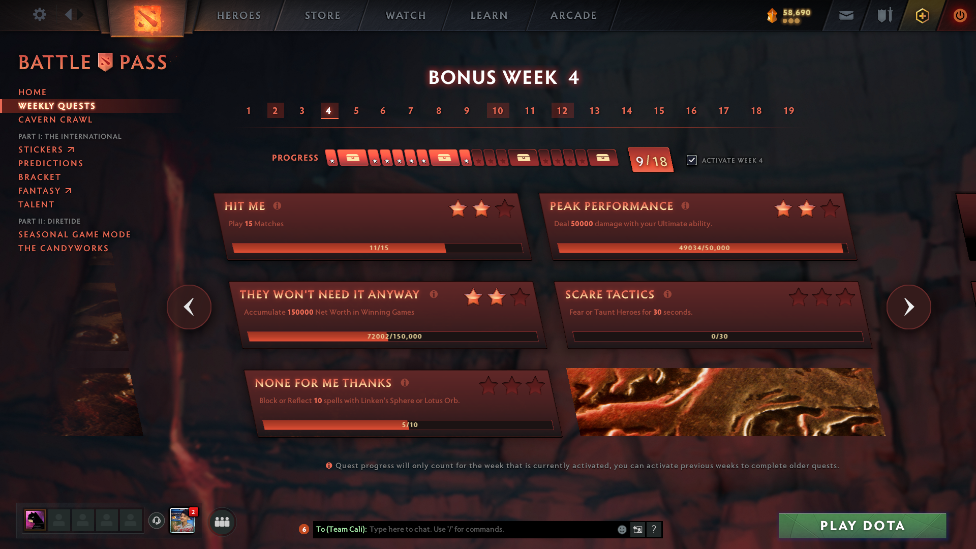 WEEKLY QUEST 4 BATTLE PASS 2ND CHEST · Issue #3323 · ValveSoftware/Dota2-Gameplay · GitHub