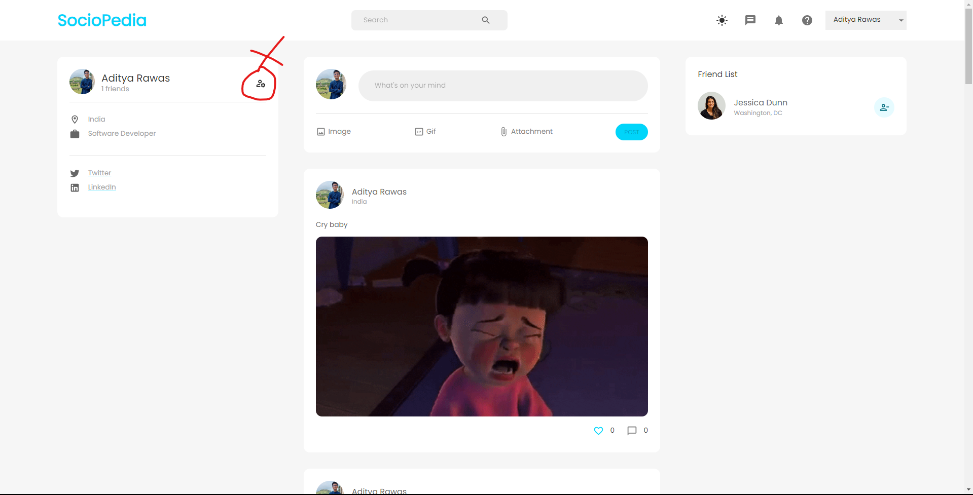 Remove gear icon from home page · Issue #41 · rawasaditya/SocioPedia · GitHub