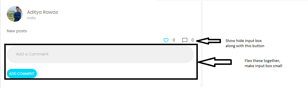 Making change to UI for comment box · Issue #62 · rawasaditya/SocioPedia · GitHub