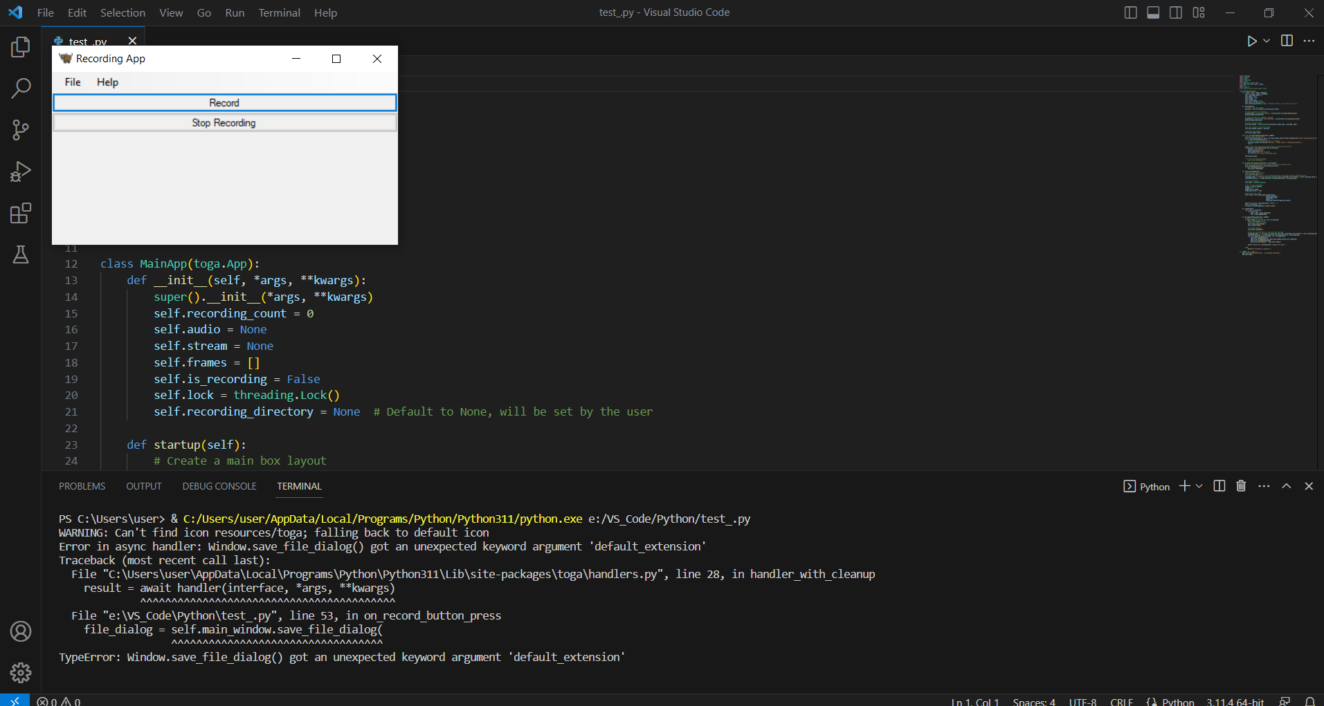 [BUG] AttributeError: 'NoneType' object has no attribute '_impl' on ...