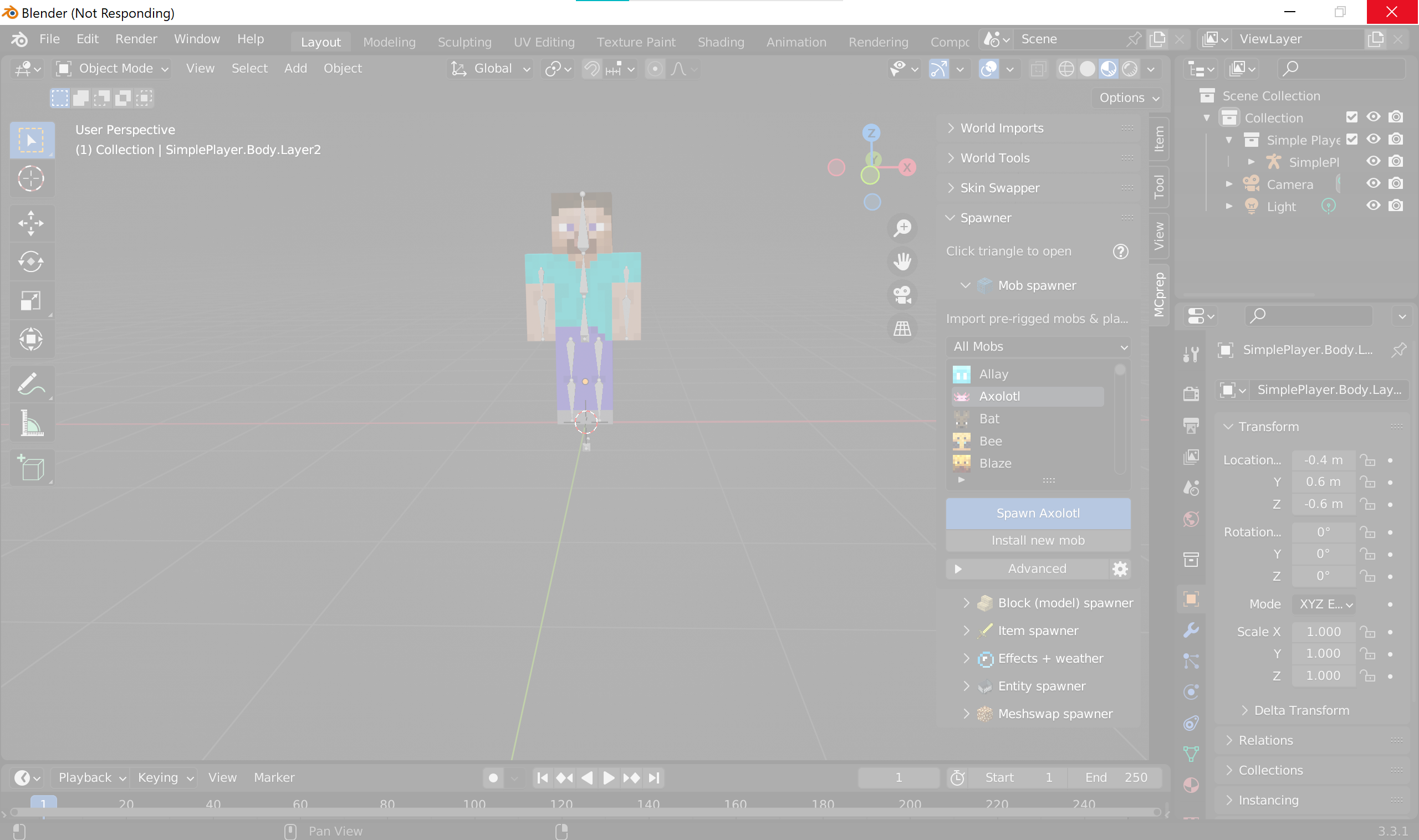 Can't spawn entity models · Issue #350 · Moo-Ack-Productions/MCprep · GitHub