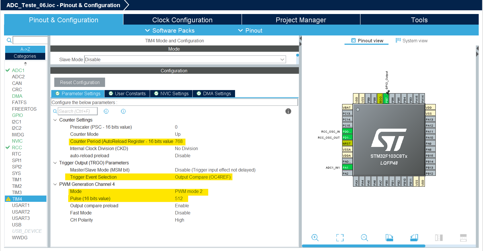 GitHub - BernardoLima92/STM32F103_ADC_DMA_03: Using ADC trigged by TIM4 Capture Compare 4 Event ...