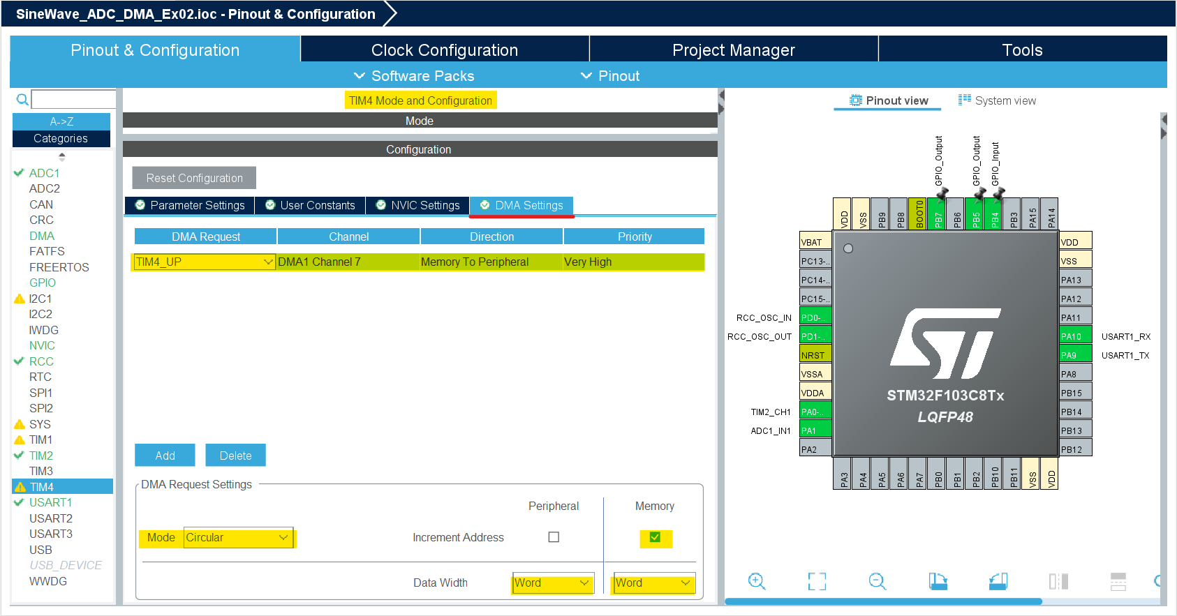 GitHub - BernardoLima92/STM32F103_SineWave_ADC_DMA_Ex02: Generating of a sinusoidal signal using ...