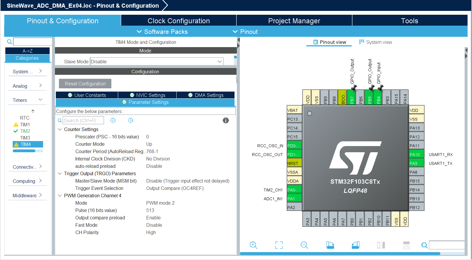 GitHub - BernardoLima92/STM32F103_SineWave_ADC_DMA_Ex03: Generating of ...