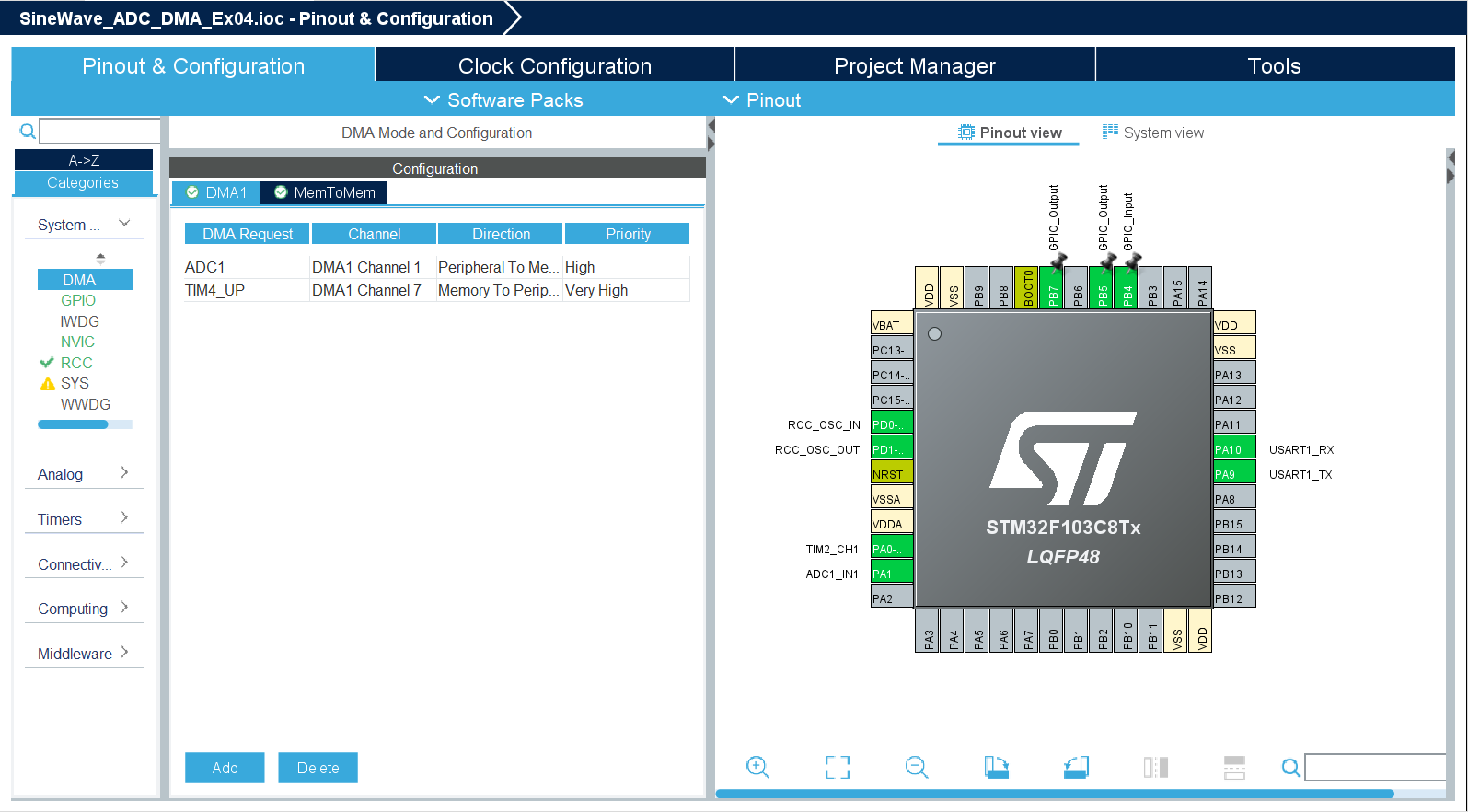 GitHub - BernardoLima92/STM32F103_SineWave_ADC_DMA_Ex03: Generating of a sinusoidal signal using ...