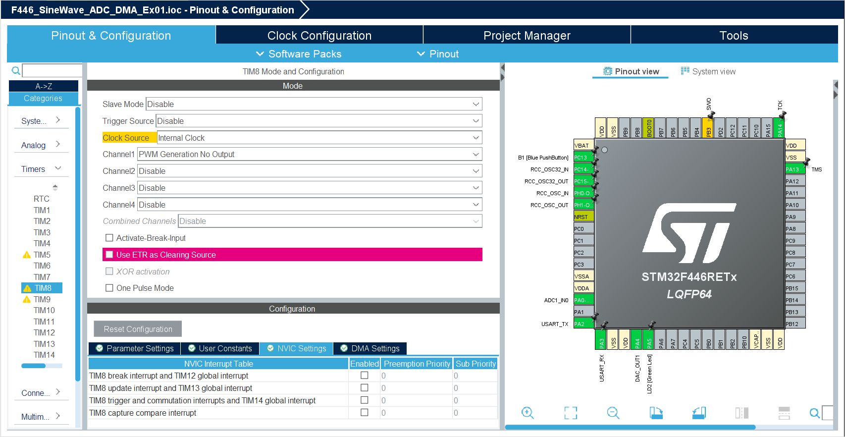 GitHub - BernardoLima92/STM32F446_SineWave_DAC_ADC_Ex01: Generating of a sinusoidal signal using ...