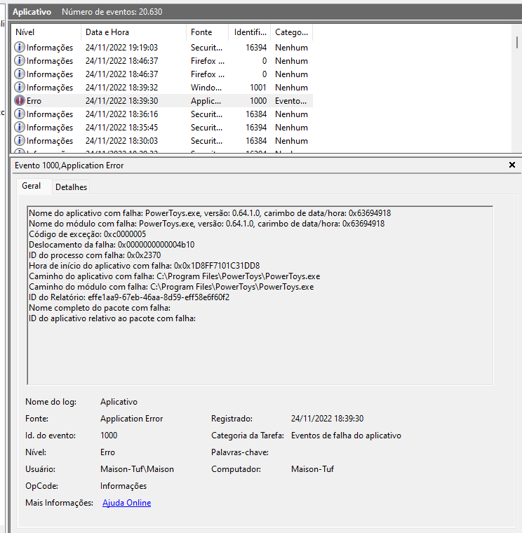 Closing alone error 0xc0000005 · Issue #22313 · microsoft/PowerToys · GitHub