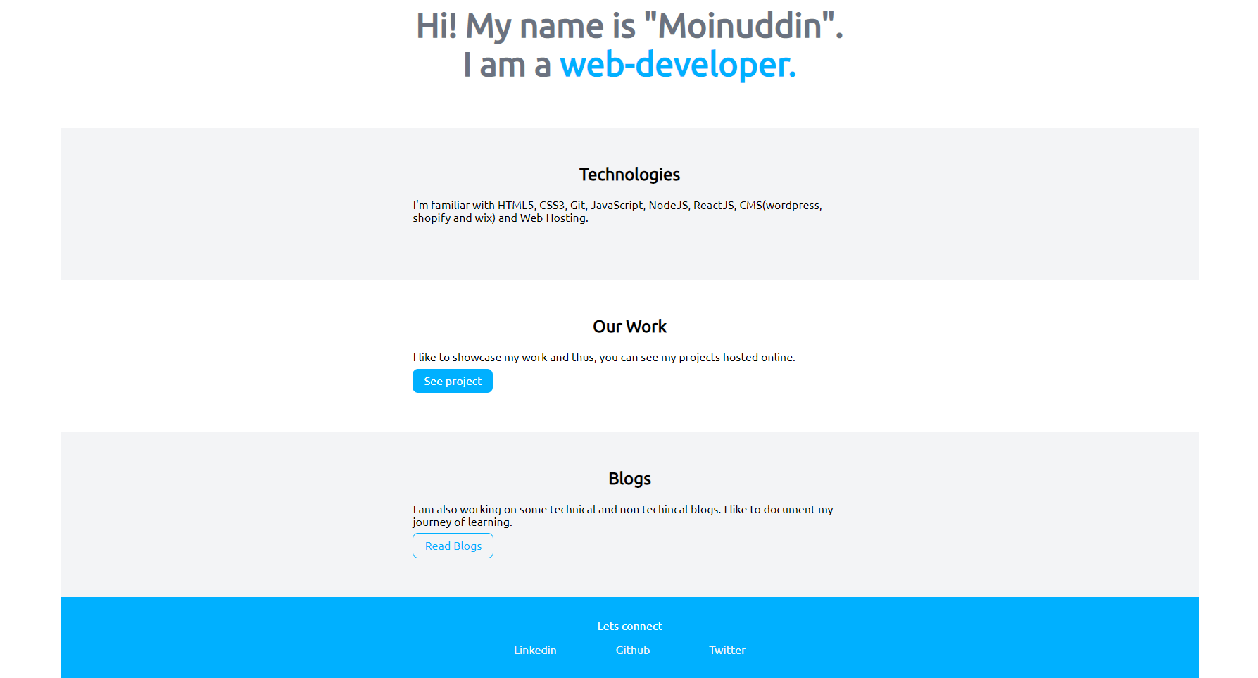 GitHub - moinuddin6/moinuddinsite: It is a website to showcase my portfolio.