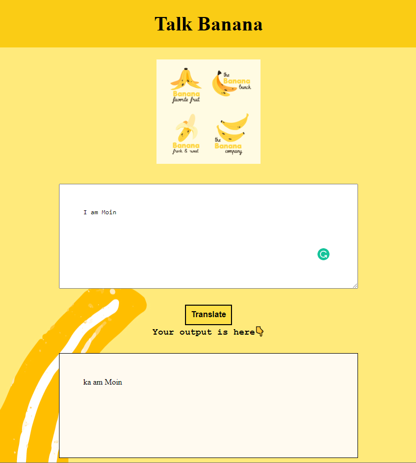 Github Moinuddin6neogcamp Banana Speak Lesson 4 Vanilla Js For