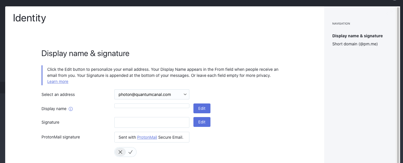 Empty display name input box size · Issue #176 · ProtonMail/proton-mail-settings · GitHub