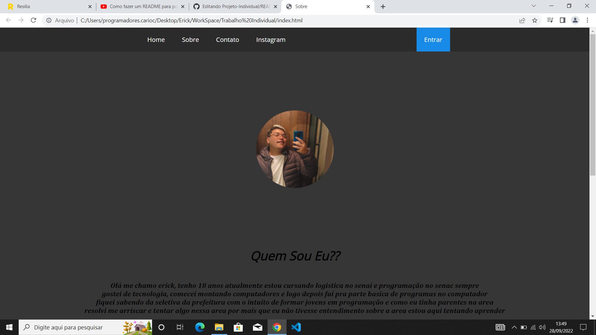 Github Erickvieira170 Projeto Individual