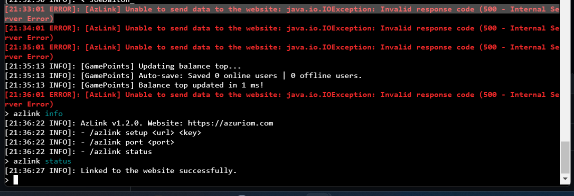 Unable To Send Data To The Website · Issue 303 · Azuriom Azuriom · Github