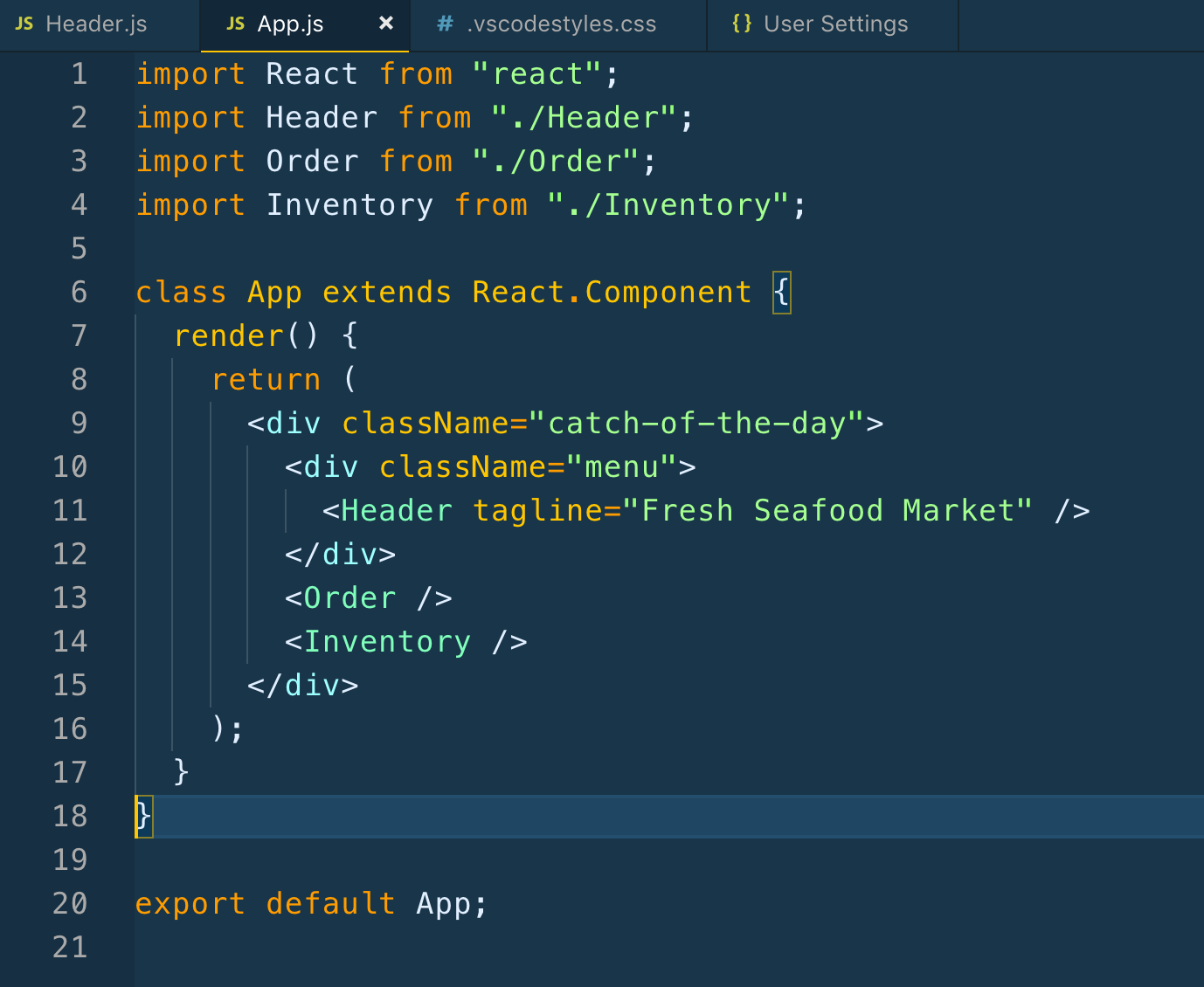 Class names are Yellow and not purple like on Wes example · Issue #118 ...