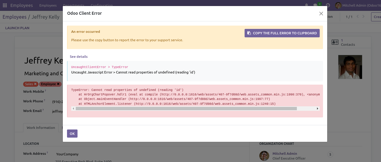 [FIX] hr_org_chart: fix the hr ORG chart parent employee redirection issue by malaycmkhamar ...