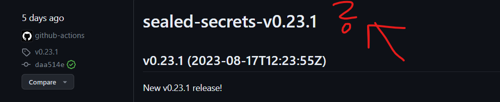 Component Release Should Be The Latest Gh Release · Issue 1301 · Bitnami Labssealed Secrets 
