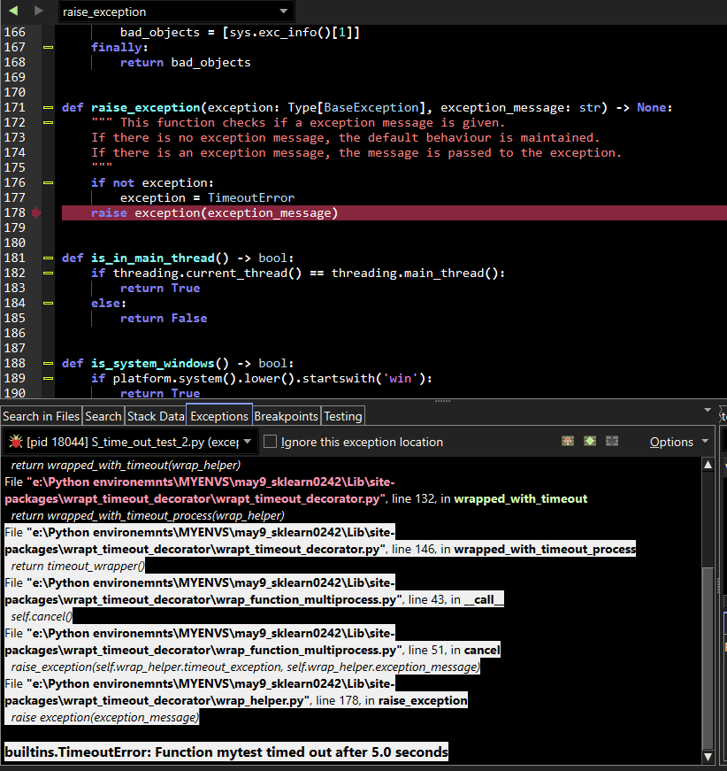 windows: builtins.TimeoutError: Function mytest timed out after 5.0 ...
