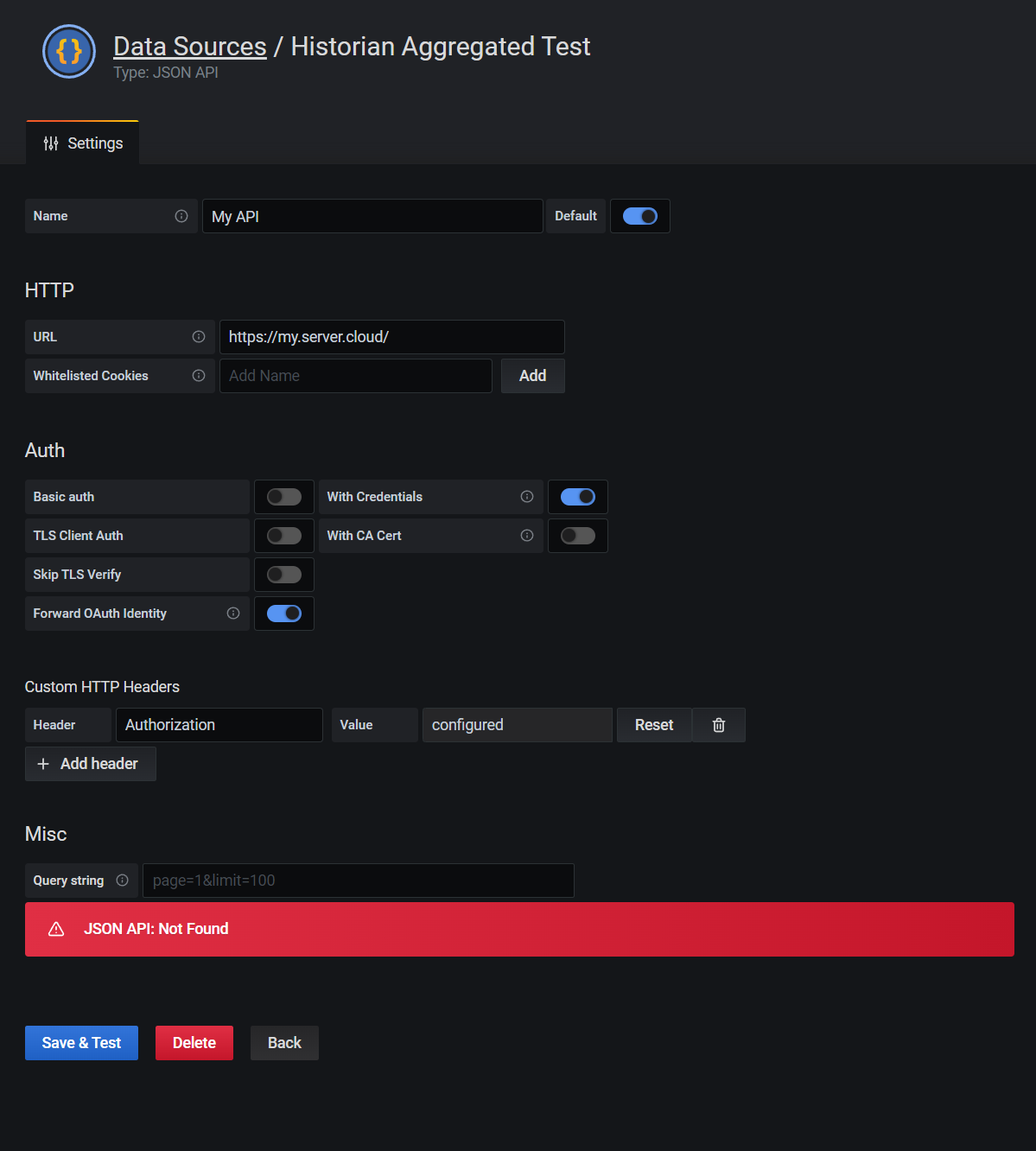 Using Bearer Token As Auth Method On Data Sources · Issue 231 · Grafana Grafana Json Datasource