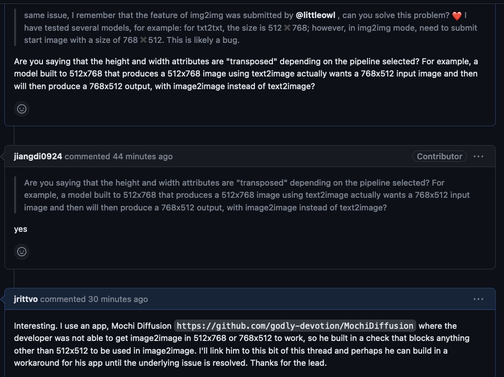 Possible Fix For image2image 512x768 and 768x512 · Issue #208 · MochiDiffusion/MochiDiffusion ...
